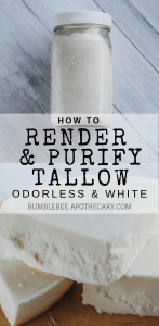 How to Render and Purify Tallow So That it is Odorless and White