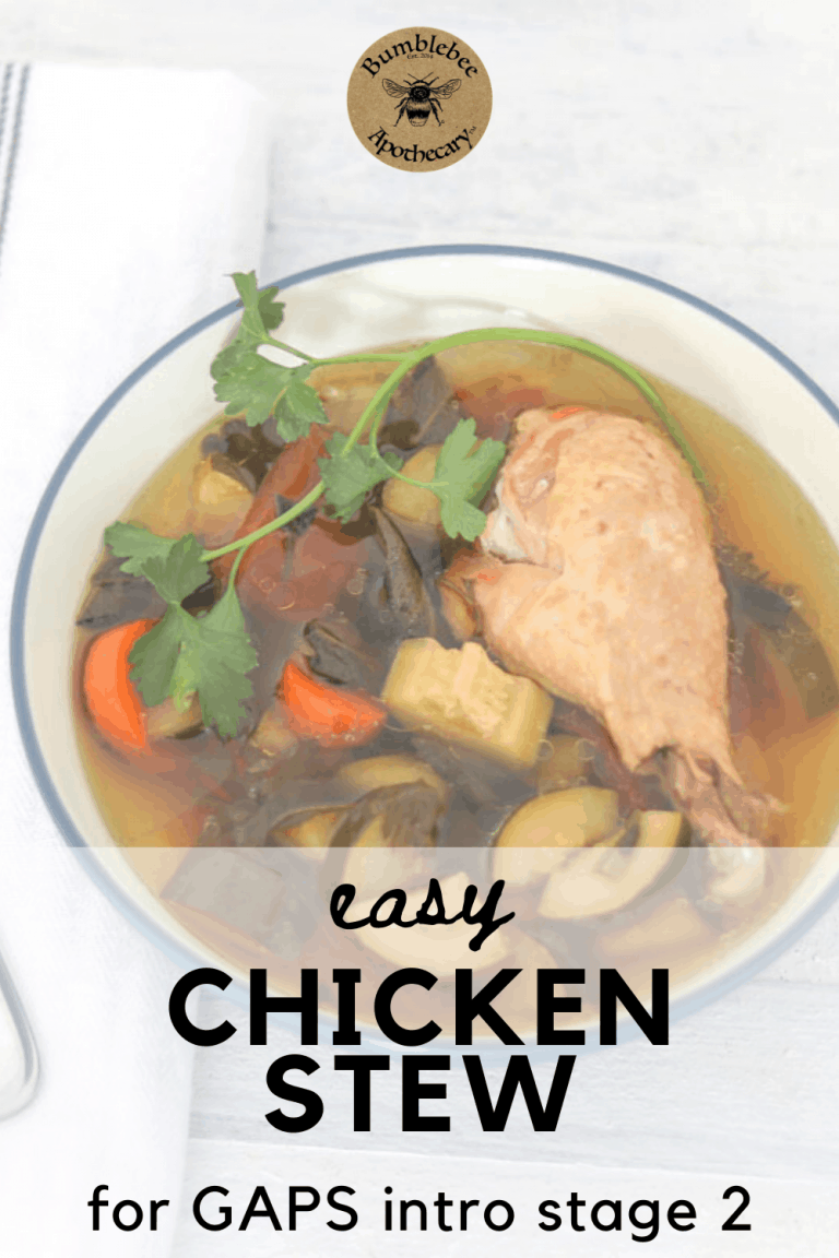 GAPS Stew Recipe for Intro Diet Stage 2 - Bumblebee Apothecary