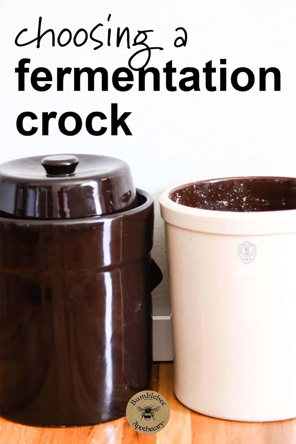 Fermentation Crock Comparison - Bumblebee Apothecary