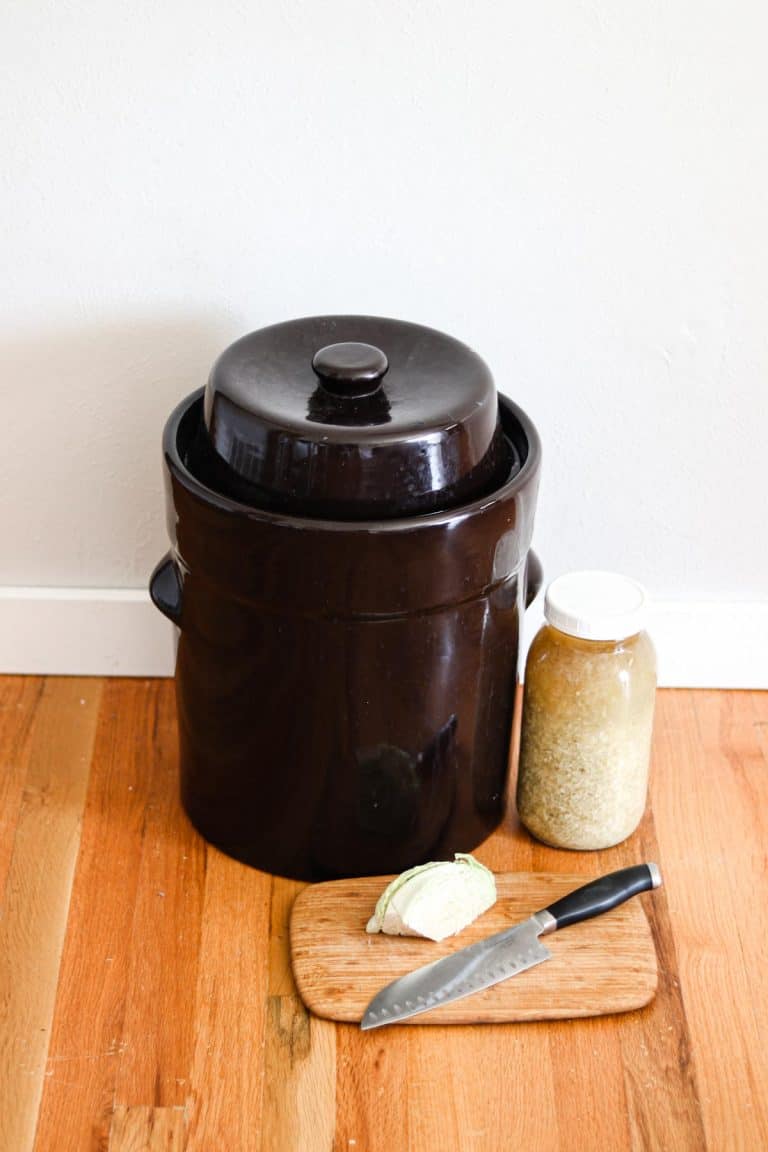 How to Make Sauerkraut Recipe in a Crock - Bumblebee Apothecary
