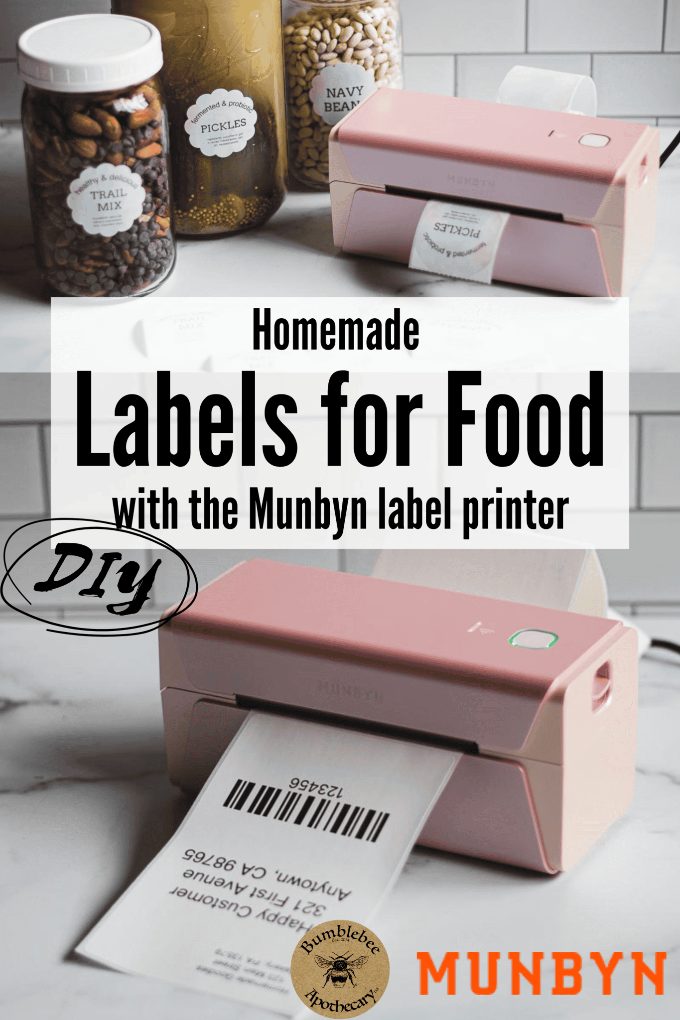 How to Print Homemade Food Labels - Bumblebee Apothecary